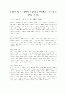 자아인지 및 자아개념의 형성과정을 연령별로 구분하여 그 특성을 쓰시오 -1페이지