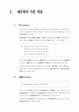 인터넷 표준 프로토콜 - TCP,IP에 대해서 -1페이지