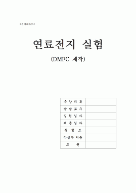 [공학/컴퓨터/통신] 메탄올연료전지실험-1페이지