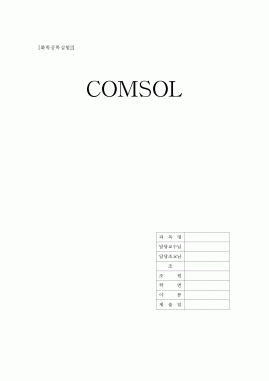 comsol 결과레포트-1페이지