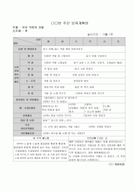 주간교육계획안-1페이지