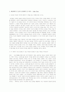 [감상문/독후감] 화성에서 온 남자 금성에서 온 여자-1페이지