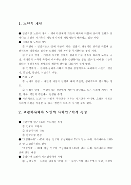 노인의 개념 및 사회문제로서의 노인문제-1페이지