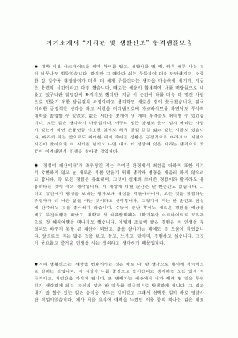 [2016년최신]자기소개서 인생관 - 자기소개서 가치관,  생활신조 합격예문-1페이지