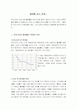 현대 저출산 문제에 대한 보고서-1페이지