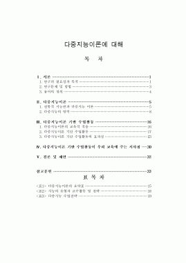 다중지능이론에 대해-1페이지