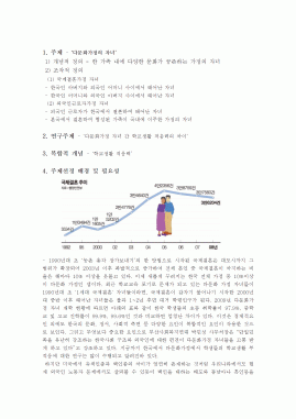 다문화가정 자녀간 학교생활적응력의 차이 -1페이지