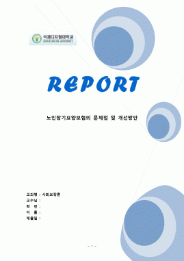 노인장기요양보험 문제점과 개선방안-1페이지