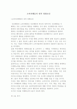 소비자행동의 내적 영향요인-1페이지