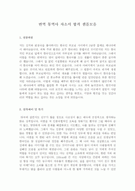 번역 및 통역사+광고업계 자기소개서 합격샘플-1페이지