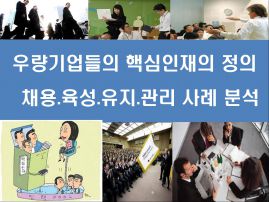 우량기업들의 핵심인재 정의.채용.육성.유지.관리 사례 분석-1페이지