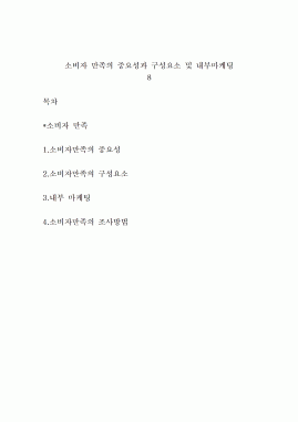 소비자 만족의 중요성과 구성요소 및 내부마케팅-1페이지