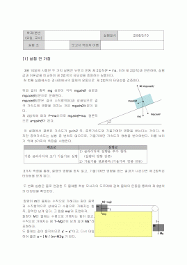 [일반물리실험] 뉴턴의 운동 제2법칙의 응용-1페이지