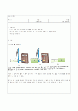 고체의 비열 측정실험 예비보고서-1페이지