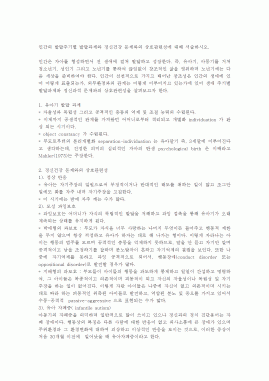 인간의 발달주기별 발달과제와 정신건강 문제와의 상호관련성에 대해 서술하시오-1페이지