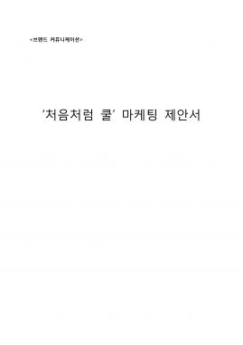 처음처럼 쿨 판매촉진위한 마케팅기획서-1페이지