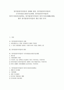 양식업(양식어업)의 실태와 현안, 양식업(양식어업)의 국가차원종묘생산기술개발, 양식업(양식어업)의 양식수산물안전성확보, 양식업(양식어업)의 양식수산물재해보험법, 향후 양식업(양식어업)의 개선 방안 분석-1페이지