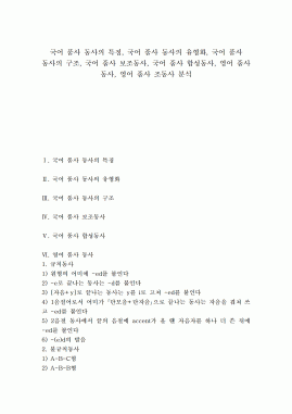 [동사][국어 품사][보조동사][합성동사][영어 품사][조동사]국어 품사 동사의 특징, 국어 품사 동사의 유형화, 국어 품사 동사의 구조, 국어 품사 보조동사, 국어 품사 합성동사, 영어 품사 동사, 영어 품사 조동사-1페이지