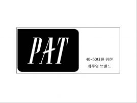 40~50대를 위한 캐쥬얼브랜드PAT에대한보고서-1페이지