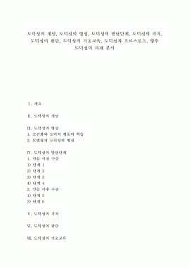 [도덕성][도덕성 발달단계][기초교육][프로스포츠]도덕성의 개념, 도덕성의 형성, 도덕성의 발달단계, 도덕성의 가치, 도덕성의 판단, 도덕성의 기초교육, 도덕성과 프로스포츠, 향후 도덕성의 과제 분석-1페이지