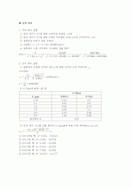 도립진자제어 실험레포트-1페이지