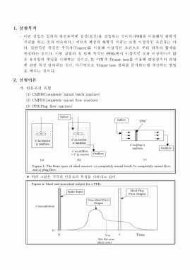 Laboratory Study of Plug Flow Reactors(예비 Report)-1페이지