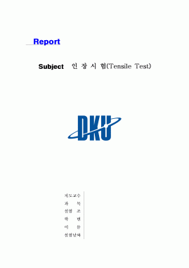 인장시험(Tensile Test 재료의 기계적 특성)-1페이지