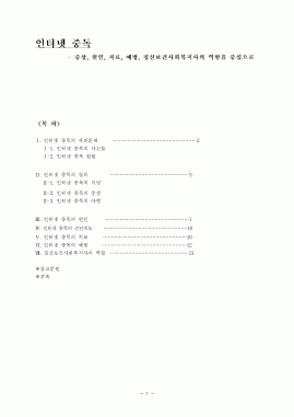 인터넷 중독의 사회문제-1페이지