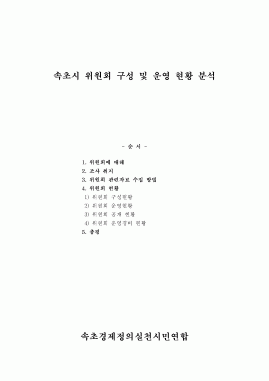 속초시 위원회 구성 및 운영 현황 분석-1페이지