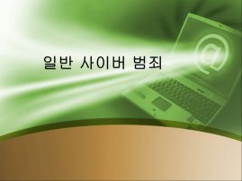 [사회문제론]일반 사이버 범죄-1페이지