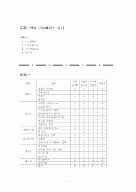 공공기관의 인터페이스 평가-1페이지