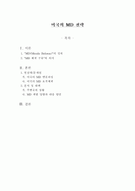 미국의 MD 전략-1페이지