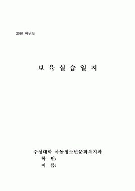 보육실습일지 점수 잘맞았습니다.-1페이지