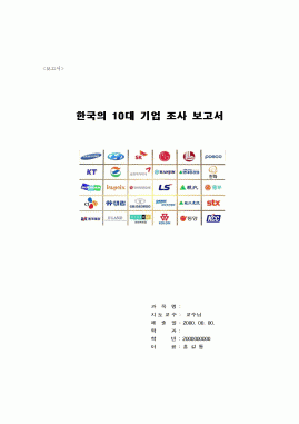 한국 10대 대기업 조사 보고서-1페이지