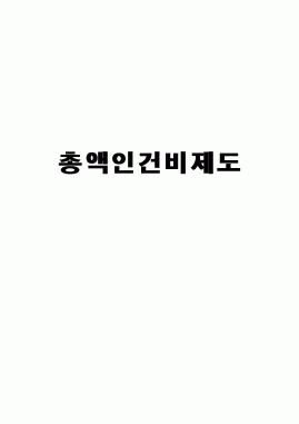 [사회과학] 총액인건비제도-1페이지