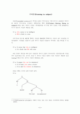 주어인상(raising to subject)-1페이지