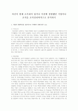 자신이 현재 소속되어 있거나 이전에 경험했던 기업이나 조직을 조직심리학적으로 분석하기 -1페이지