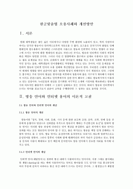 한글맞춤법 오용사례와 개선방안-1페이지