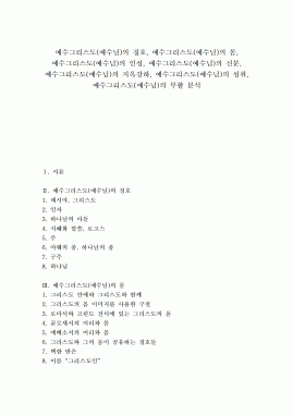 예수그리스도(예수님)의 칭호, 예수그리스도(예수님)의 몸, 예수그리스도(예수님)의 인성, 예수그리스도(예수님)의 신분, 예수그리스도(예수님) 지옥강하, 예수그리스도(예수님) 성취, 예수그리스도(예수님) 부활-1페이지