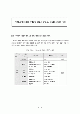 「방송사업에 대한 진입규제 완화와 공공성」에 대한 비판적 고찰-1페이지