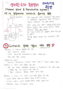 관동대 의학과 생리학 5차 서술형 정리-1페이지