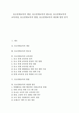 [유초연계교육][유아교육][초등교육][연계교육][유초연계교육의 방법]유초연계교육의 개념, 유초연계교육의 필요성, 유초연계교육의 교육과정, 유초연계교육의 방법, 유초연계교육의 내실화 방안 분석-1페이지