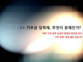 [기부금입학제]기부금 입학제(기여입학제) 도입 논란의 모든 것 - 대학 기부 입학에 대한 찬성, 반대 의견 및 주요 쟁점 분석-1페이지