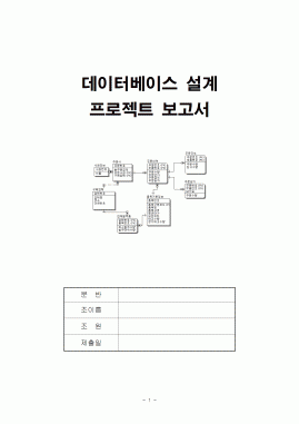 데이터베이스 설계 프로젝트 보고서 인터넷 영화 예매 시스템 구축-1페이지