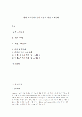 성과 소비문화) 성의 역할과 성별 소비문화-1페이지