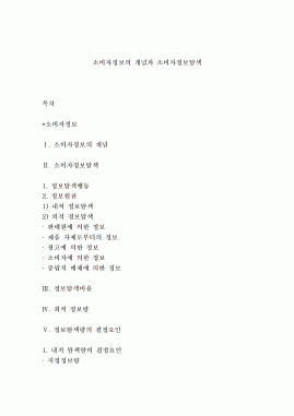 소비자정보의 개념과 소비자정보탐색-1페이지