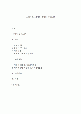 소비자의사결정의 환경적 영향요인-1페이지