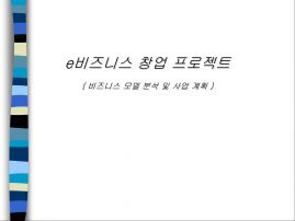  e비즈니스 창업 프로젝트[비즈니스 모델 분석 및 사업 계획 ]-1페이지