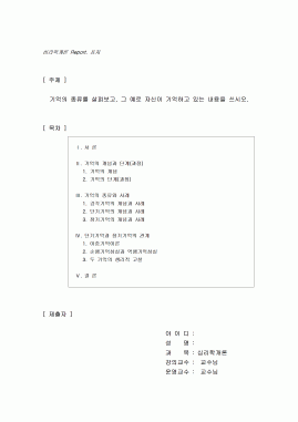 기억의 종류와 사례 (심리학개론 중간고사 레포트)-1페이지