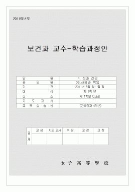 보건과 교수-학습지도안(성교육-피임법)-1페이지